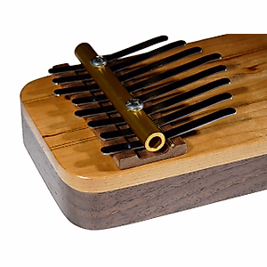 Zither Heaven Artisan Pentatonic 8 Note Black Walnut w/Cherry top Thumb Piano made in the USA