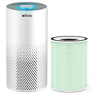 Afloia Air Purifiers for Home Bedroom Large Room Up to 1076 Ft², Kilo White, Afloia Toxin Remover Filter for Kilo, 1 Pack