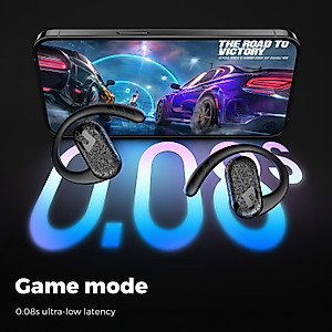 SoundPEATS Breezy Open Ear Headphones, 40Hrs Playtime, 90° Adjustable Wireless Earbuds, Bluetooth 5.4 Earphones, 12mm Drivers, 4 Mics with AI Call Noise Cancellation