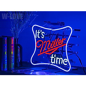 Mirsne Neon Signs, Glass Tube Neon Lights, 17 inch Neon Light Sign, The Best Bar Beer Wall Signs Lights for Bedroom Room Hotel Gameroom Party Decor Gifts.)