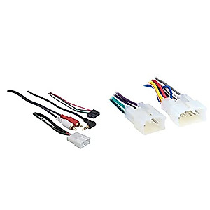 Metra 70-8114 Steering Wheel Control Wire Harness with RCA for 2003-Up Select Toyota/Scion/Lexus Vehicles & Metra 70-1761 Radio Wiring Harness For Toyota 87-Up Power 4 Speaker