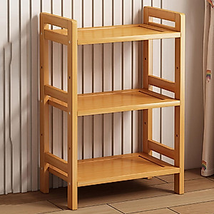 EHCBFCVN Wooden Desktop Shelf, Outdoor Desktop Planter Shelf Rack, Display Storage Unit, Country Style Shelf, Made of Solid Wood, Safe, Thick and Stable, 72.4 * 23.4 * 35cm (Three Layers)