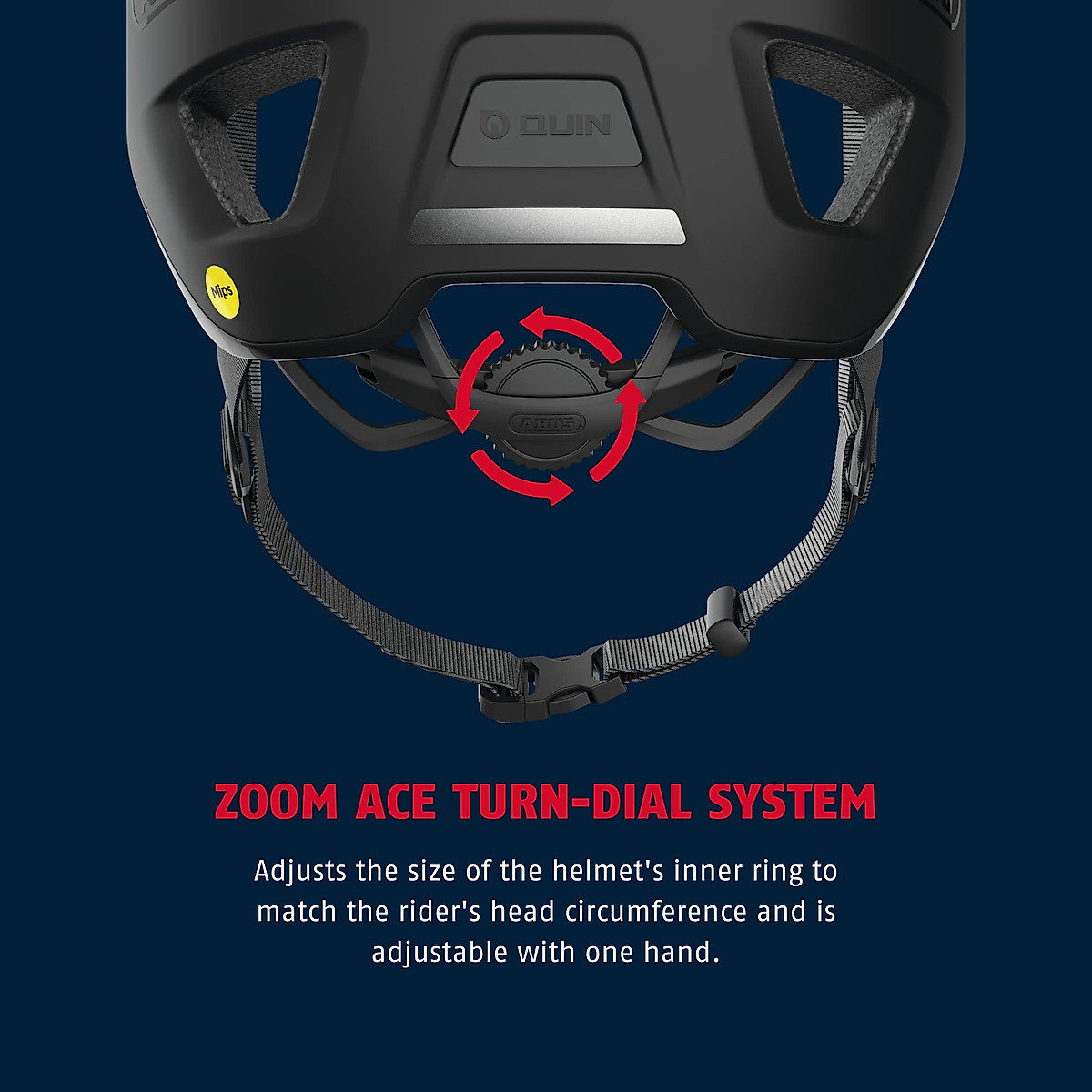 ABUS MoDrop MIPS Adult Mountain Bike Helmet, Velvet Black, Size L (59-61 cm)