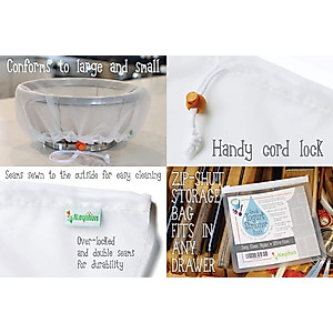 Kleynhuis Greek Yogurt Strainer Pouch, Ultra-Fine 100 Micron Nylon (16"X9")