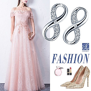 Infinite U Women's Earrings 925 Sterling Silver Infinity Symbol Stud Ear Jackets Earings for Women