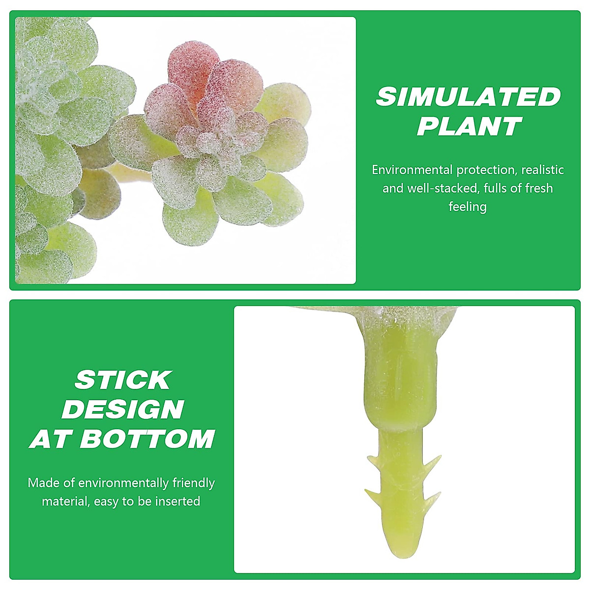 Kisangel 6Pcs Faux Succulents Artificial Simulation Succulents Cactus Artificial Potted Plants Cacti for Home Bonsai Decor Garden Greenery