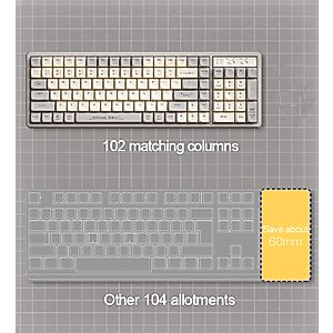 Cmokifuly GK102 Wired Mechanical Keyboard,Hotswap Linear Switch Keyboard RGB Backlits MDA Profile Keycap Gaming Keyboard for Mac/Win System Compact Mechanical Keyboard (Creamy Rider 102 Keys)