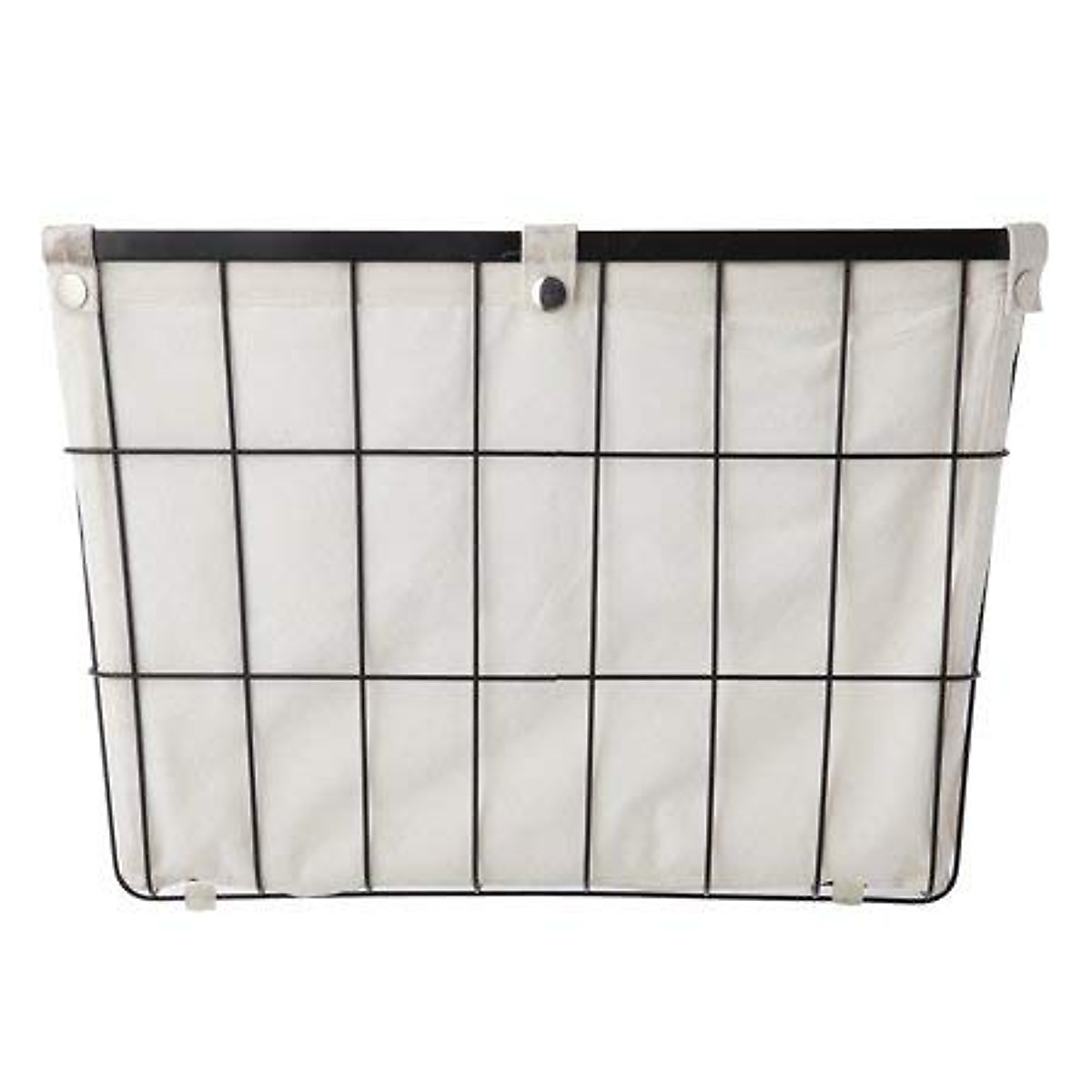 Better Homes and Gardens Small Black Wire Basket with Chalkboard Label & Ivory Lining