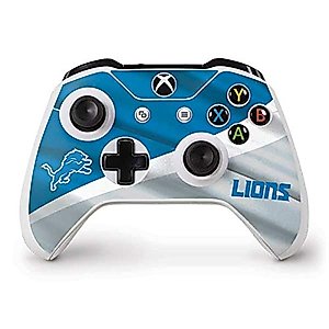 Skinit Decal Gaming Skin compatible with Xbox One S Controller - Officially Licensed NFL Detroit Lions Design