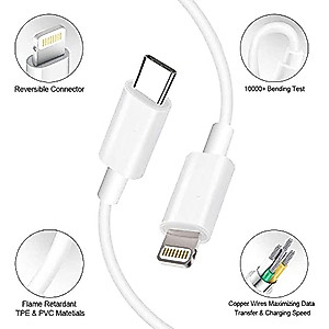 iPhone 12 13 Fast Charger,Fast iPhone Charger [Apple MFi Certified]Lightning Cable 20W Type C Charger USB C Fasting Charging Plug Adapter Compatible with iPhone13/13 Pro Max/12/12 Pro/11/XS/XR/X,iPad