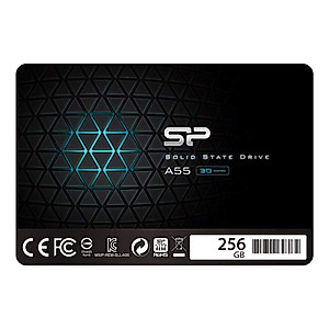 Silicon Power-256GB SSD 3D NAND A55 SLC Cache Performance Boost SATA III 2.5" 7mm (0.28") Internal Solid State Drive
