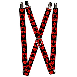 Buckle-Down mens Buckle-down - Alice in Wonderland Suspenders, Multicolor, 3.5 x 2.5 US