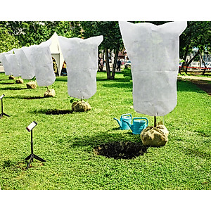 EAONE 12 Pack Plant Covers Freeze Protection, 32x 47'' Winter Frost Blankets for Outdoor Plants Reusable Plant Protector Drawstring Bags for Cold Frost Freeze Sun Protection Bird Insect Prevention