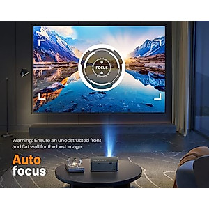 GooDee Projector 4K Supported, Outdoor Projector with Wifi and Bluetooth, Android TV Projector with Auto Focus & Full-Sealed Optical Engine for Movie, Netflix/Prime Video Built-in, 8000+ Apps