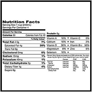 So Delicious Dairy Free Shelf-Stable Coconutmilk, Unsweetened, Vanilla, Vegan, Non-GMO Project Verified, 1 Quart (Pack of 12)