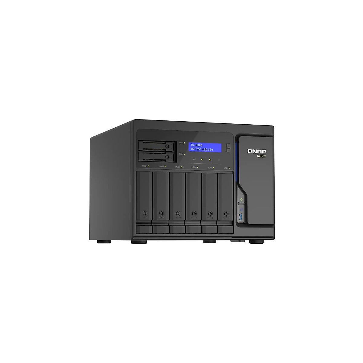 QNAP TS-h886 8 Bay Enterprise NAS with Intel® Xeon® D-1622 CPU and Four 2.5GbE Ports