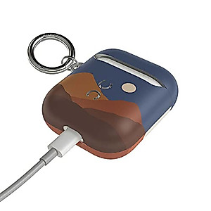 Casely Case Compatible with AirPods 1 & 2 | Opposites Attract | Day & Night Colorblock Mountains AirPods 1 & 2 Case