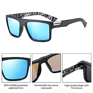 Tramean Retro Polarized Sunglasses for Men and Women Classic Vintage Square Sun Glasses UV400 Protection,2 Pack