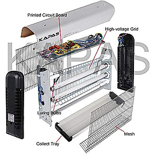 Mosquito Killer, Kapas Electric Mosquito Zapper Indoor Night Lamp, Mosquito Control, Mosquito Trap, Bug Zapper, Insect Zapper, Ideal for Indoor Home & Commercial Use 20W Bulbs