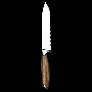 Schmidt Brothers - Bonded Teak, 6" Double Edge Utility Knife, High-Carbon German Stainless Steel Multipurpose Kitchen Cutlery
