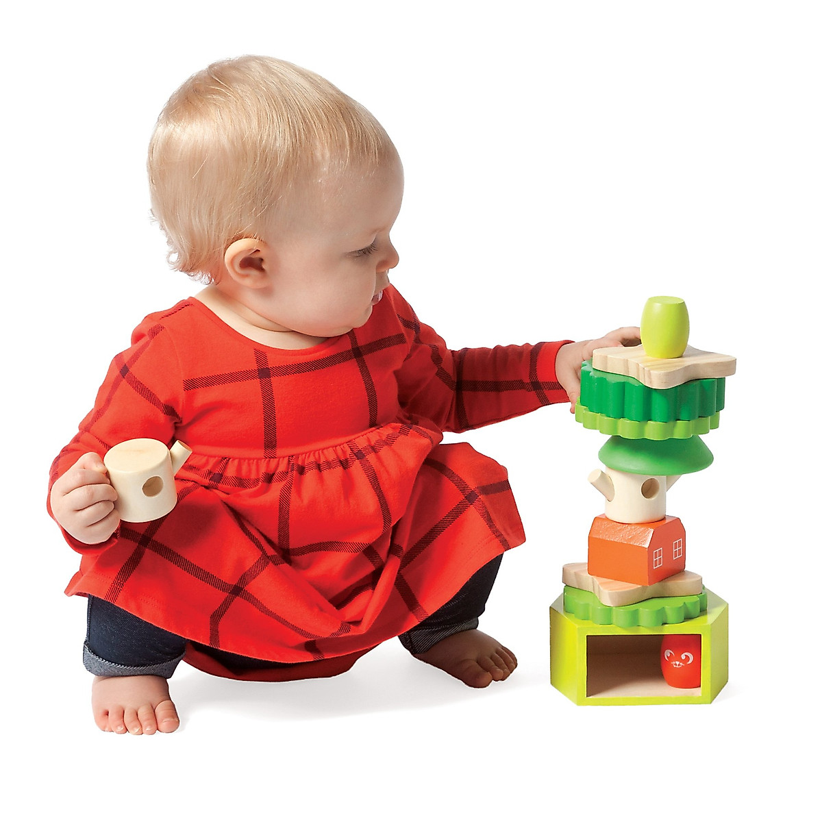 Manhattan Toy Treehouse Wooden Stacker & Block Set