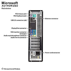 DELL Optiplex 990 Desktop Computer (Intel Quad-Core i7-2600 up to 3.4GHz, 16GB RAM, 2TB HDD, DVD, WiFi, VGA, DisplayPort, Windows 10 Professional) (i7 16GB 2TB) (Renewed)']