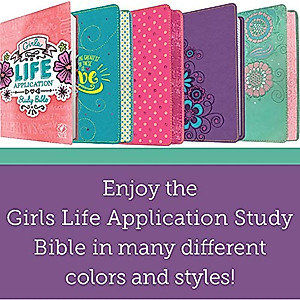 Tyndale NLT Girls Life Application Study Bible, TuTone (LeatherLike, Purple/Teal), NLT Bible with Over 800 Notes and Features, Foundations for Your Faith Sections