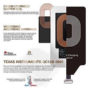 Wireless Charging Receiver Charger Adapter for LG Stylo 5 4 G5 V20 K31 Samsung Galaxy A71 A70 A20 A10 J7 Google Pixel 2 XL Essential Phone Moto G7 Z2 Force Play G6 Plus HTC USB Type C Android Charge