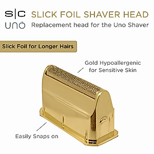 StyleCraft Uno Cordless Foil Shaver, Mini Travel Size, Portable, Gold Titanium Premium Head (Slick Gold)