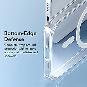 ESR Krystec Clear Case with HaloLock Compatible with iPhone 14 Pro Max Case, Compatible with MagSafe, Ultra-Yellowing Resistant, Shockproof Military-Grade Protection, Polycarbonate Buttons, Clear