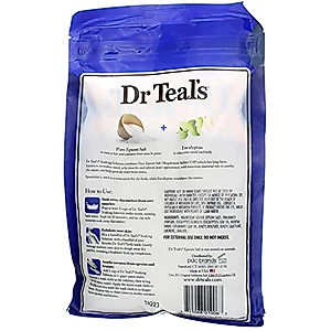 Dr Teals Soaking Solution, Epsom Salt, Relax, Eucalyptus Spearmint, 3 Pound (Pack of 4)