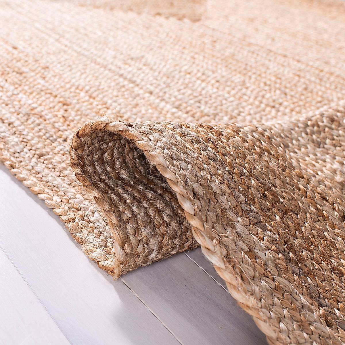 SAFAVIEH Cape Cod Collection Area Rug - 8' x 10', Natural, Handmade Flat Weave Jute, Ideal for High Traffic Areas in Living Room, Bedroom (CAP252A)