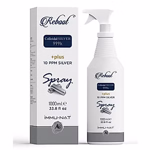 Reboot Colloidal Silver Skin Care Spray, Natural Relief for Dogs, Cats & Horses - Soothes Pet Wounds, Itches, Allergies, Non-Sting, Deodorizes, Safe for All Ages (33.8oz)