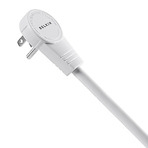 Belkin 6-Outlet SlimLine Power Strip Surge Protector, 6ft Cord and Rotating Plug, 700 Joules, White