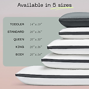 Coop Home Goods - Toddler Pillow (14x19) and White Pillow Protector - Premium Cross-Cut Memory Foam - Soft Lulltra Washable Cover from Rayon - CertiPUR-US/GREENGUARD Gold Certified