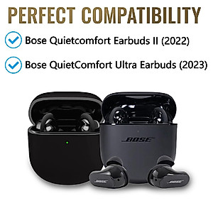 SKPY Compatible with Bose QuietComfort Earbuds II (2022) / Ultra Earbuds (2023) 3D Cute Anti-Fall Case with Keychain Kawaii Protective Cover