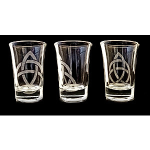 Celtic Trinity Knot Engraved Shot Glass - Free Personalization