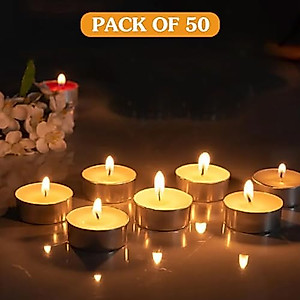 50 Pcs Pure Ghee Deepak/Tea Light Candle with 3 Hours Burning Time for Home & Festival Decor (50 Tea Lights) by Shubhkart
