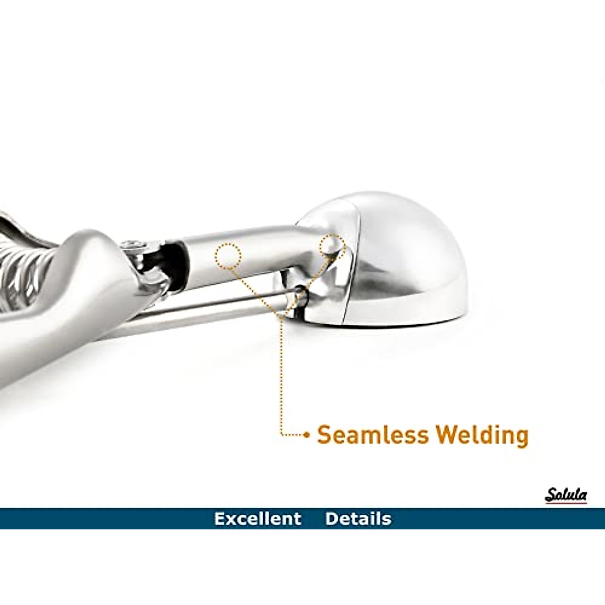 Solula Professional 18/8 Stainless Steel Medium Cookie Scoop, Size 40