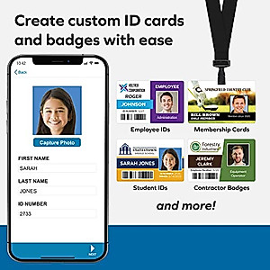 BadgePass ConnectLITE ID Card Printer & Supply Bundle ONE Cloud Photo ID Software- 1st Year Included! (ID Card Printer, ID Software, PVC Cards, YMCKO Ribbon, and Cleaning Kit Included)
