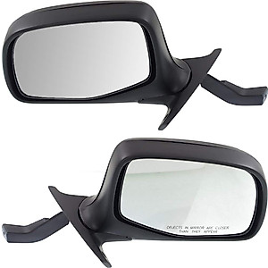 Kool Vue Left & Right Manual Door Mirrors Compatible With Ford F-150 1992-1996 Chrome Pair Standard Cab