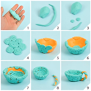 Polymer Clay 50 Colors, Modeling Clay for Kids DIY Starter Kits, Oven Baked Model Clay, Non-Toxic, Non-Sticky,with Sculpting Tools, Ideal Gift for Children and Artists (50 Colors A)