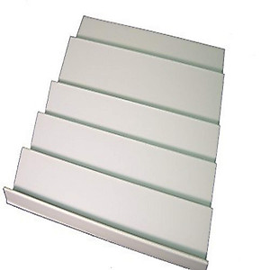 Vance 20 x 21 inch Trimmable Universal Spice Rack Drawer Organizer | White Kitchen Storage Tray for Cabinet Drawers and Shelves | Tiered Pantry Insert for Spices, Seasonings, Vitamins, or Herbs