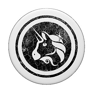 Uniswap UNI Crypto Coin Retro Black & White Classic PopSockets Standard PopGrip