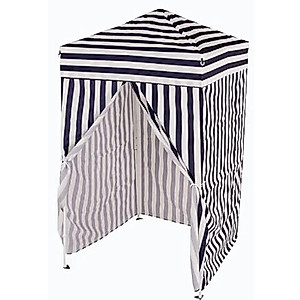 Impact Canopy 4' x 4' Portable Dressing Room, Pop Up Portable Changing Room, Navy Blue / White