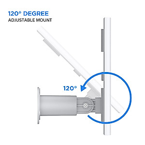 OLAIKE Solar Panel for Spotlight Cam Battery & Stick Up Cam Battery,Waterproof Charge Continuously,5 V/3.5W(Max) Output, with Secure Metal Wall Mount & 3.8M/12ft Power Cable(No Include Camera),White