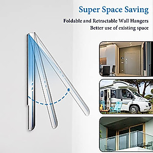 VMVN Clothes Drying Rack,Laundry Drying Rack Clothing Foldable,Clothes Hanging Organizer Hanger Rack,Wall Mounted Retractable Space Saving Dryer Rack