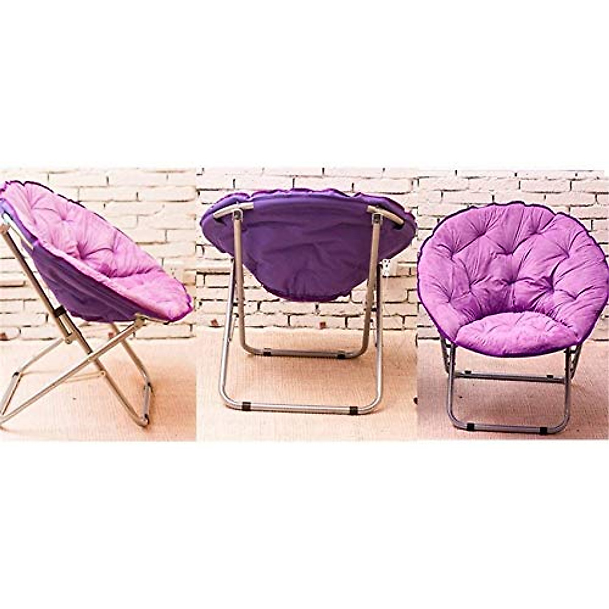 XZGDEN Lightweight Moon Chair/Lounger Chair/Lunch Break fold Chair/backrest Chair/Sun Chair Single (Color : Khaki)