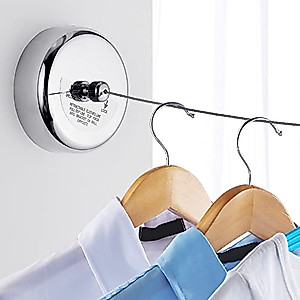 304 Stainless Steel Clothesline, Retractable Wire Hole Free Laundry Line Clothes Line for Indoor Outdoor, Clothing Laundry Line (3.8M)