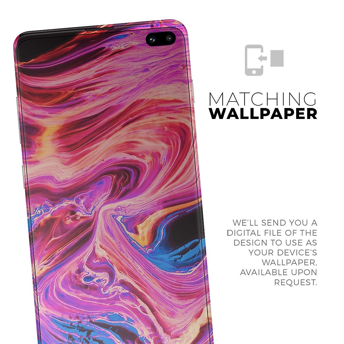 DesignSkinz Liquid Abstract Paint V24 Protective Vinyl Decal Wrap Skin Cover Compatible with The Samsung Galaxy S20 (Screen Trim & Back Glass Skin)